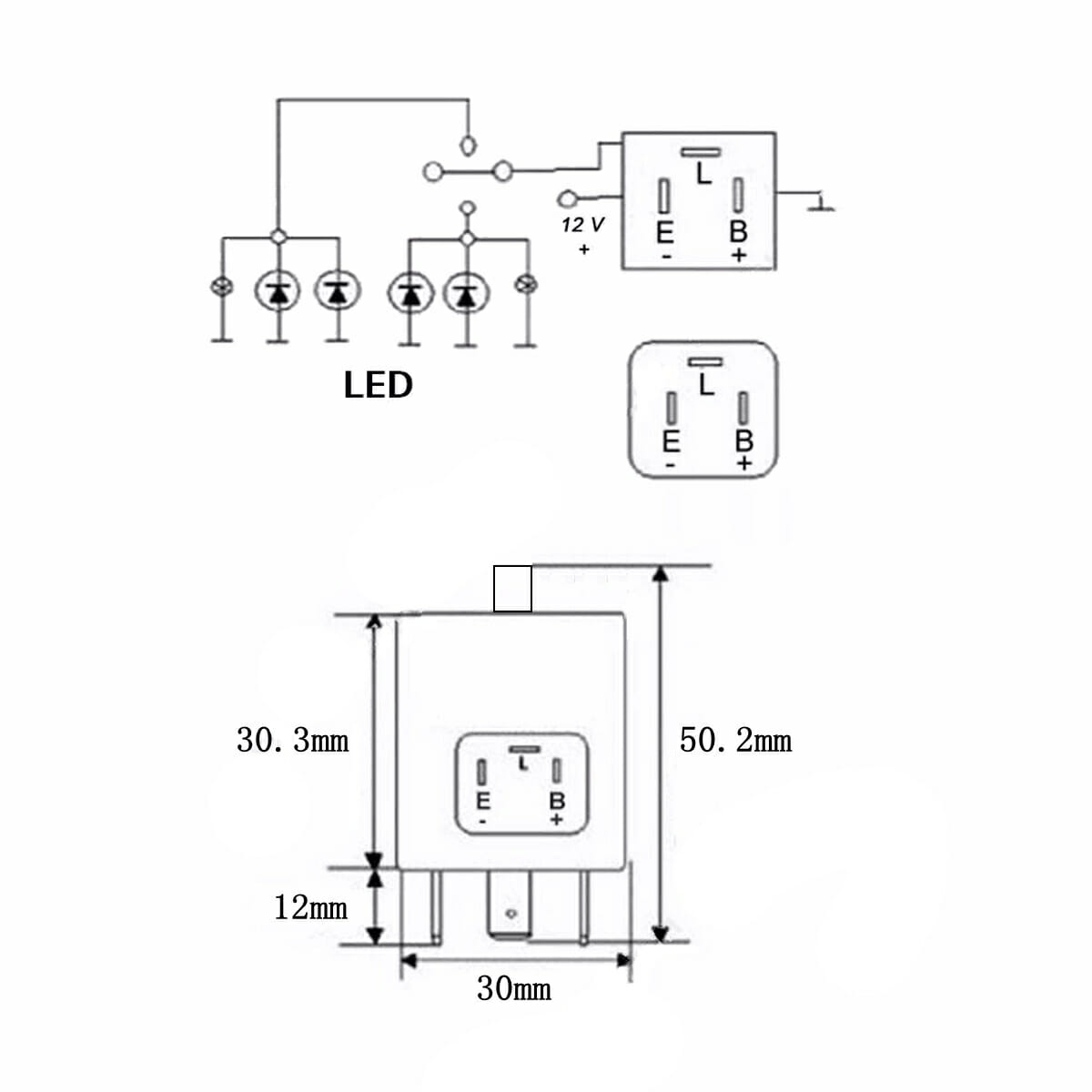 3-Pin Adjustable Flasher Relay - AutoTrix.net